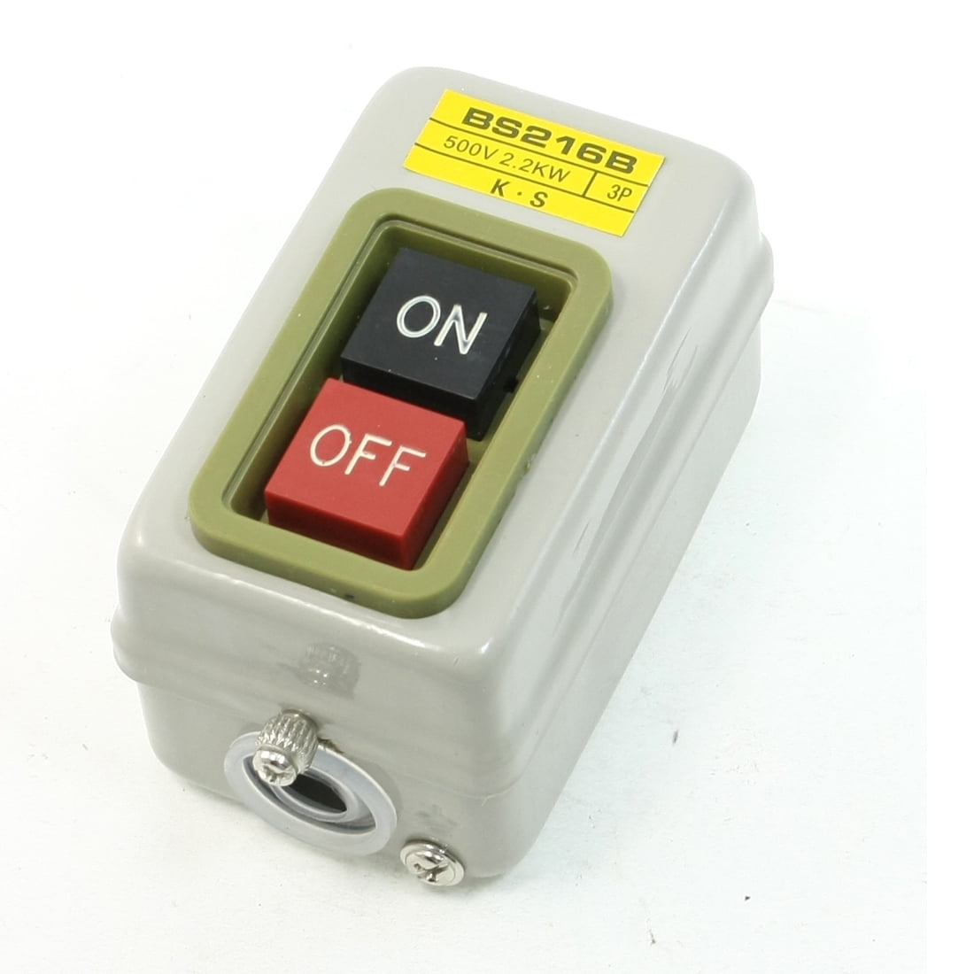 ON/OFF 3P Self Locking Power Push Button Switch AC 500V 2.2KW | Walmart ...