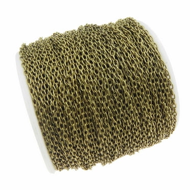 Uxcell 16 Feet Unfinished Cable Chain Round Link Chain Twisted 2mm for ...