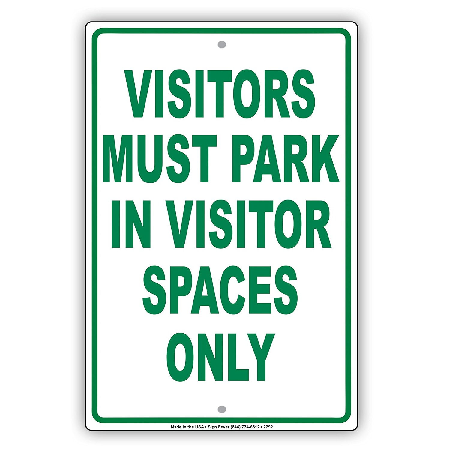 Visitors Must Park In Visitor Spaces Only Reserved Spot Alert Caution ...
