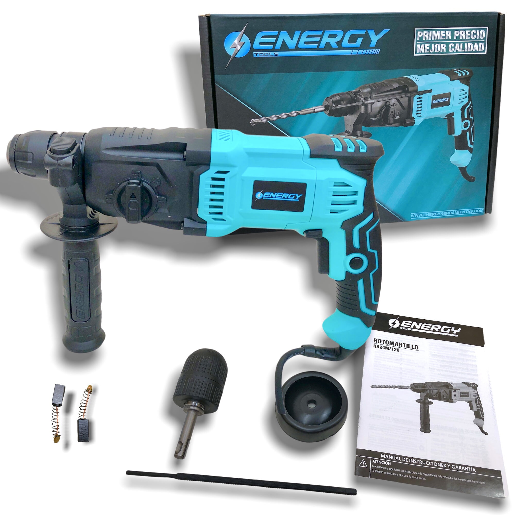 Rotomartillo Energy Sds plus 2.5j 800w 5200bpm 110V ENERGY RH24M/120 ...