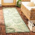 SAFAVIEH Courtyard Seymor Distressed Palm Leaf Indoor/Outdoor Area Rug ...
