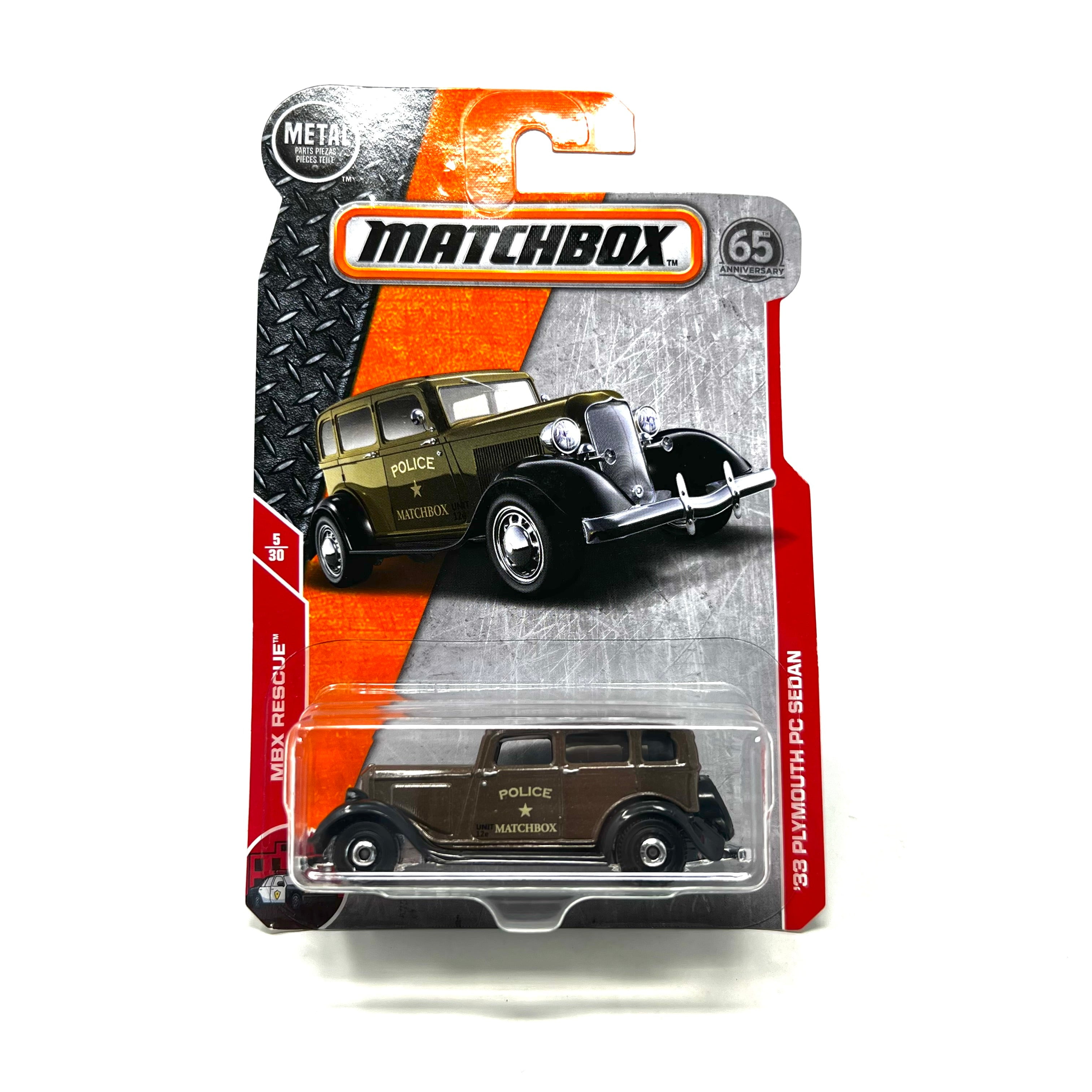 Matchbox MBX Rescue 33 Plymouth PC Sedan Police Brown - Walmart.com