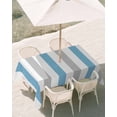 60x120 Inch Outdoor Tablecloth with Umbrella Hole Zipper Rectangle Blue ...