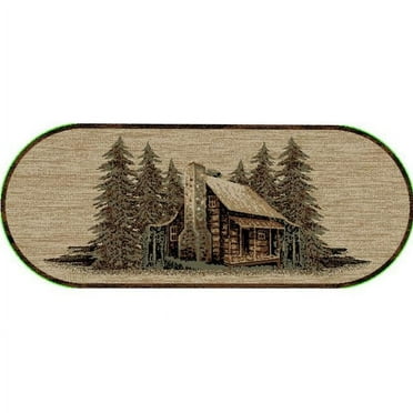 Rug Empire American Destination Mount Le Conte Pine Cone Lodge Rustic ...