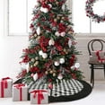 Christmas Tree Skirt Plaid Velvet Tree Decoration Holiday Home Decor ...