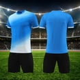 AHTJRT Kids Soccer Sets Color Block Short Sleeve T-Shirt and Shorts 2 ...
