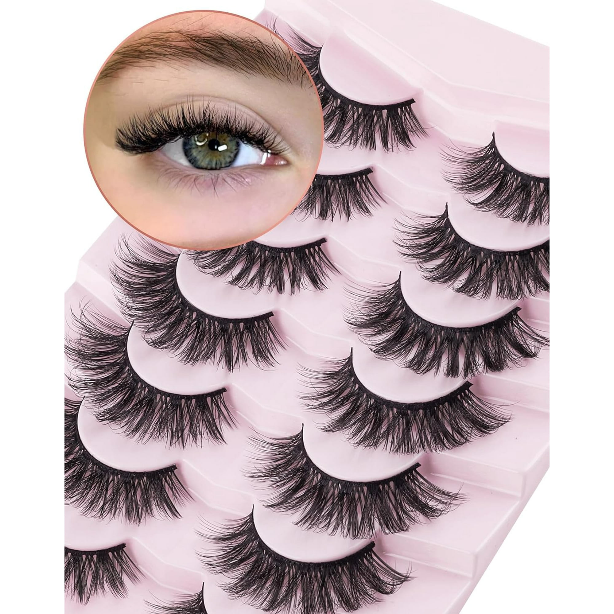 Click here for Laicaiw Lashes Mink False Eyelashes Cat Eye Lashes... prices