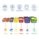 Portion Control Containers- 7 Piece Color Coded Food Storage Set – BPA ...