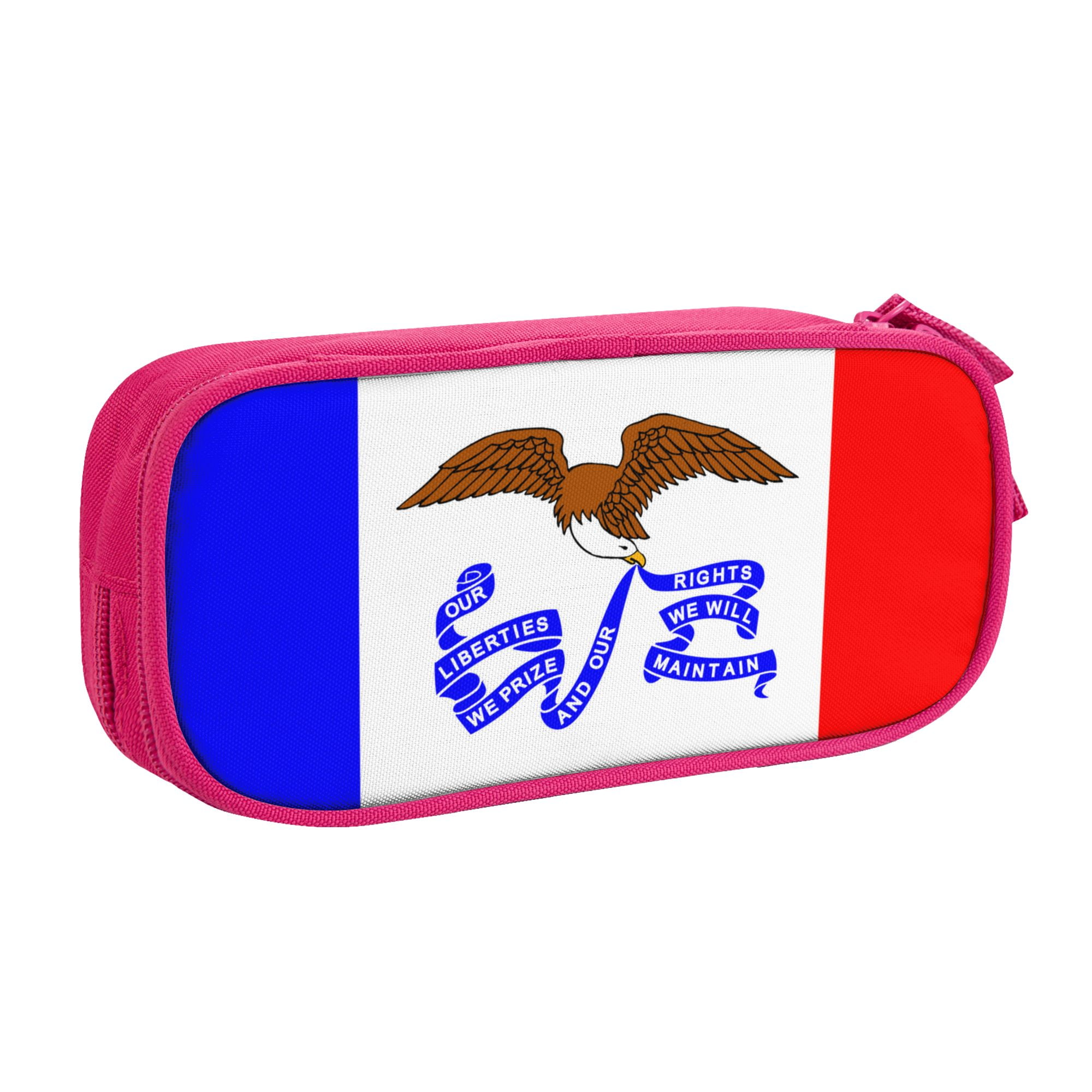 TEQUAN Large Capacity Pencil Case, Iowa State Seal Flag Pattern Pencil ...