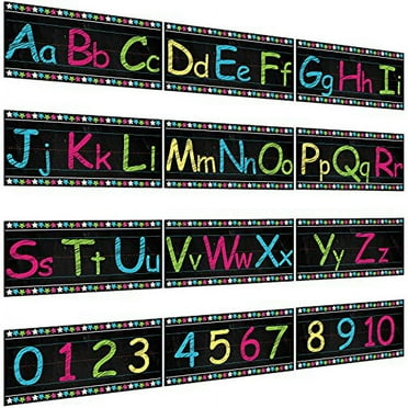 D-FantiX 58pc Alphabet & Number Bulletin Board Set, Educational ...