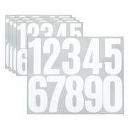 Uxcell Reflective Round Small Number Stickers, Self Adhesive Laser Consecutive Numbered Stickers ...