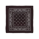 Large 100% Cotton Paisley Bandanas (22 inch x 22 inch) -, Dark Brown ...