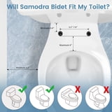 Samodra Ultra-Slim Bidet Attachment with Adjustable Water Pressure and ...
