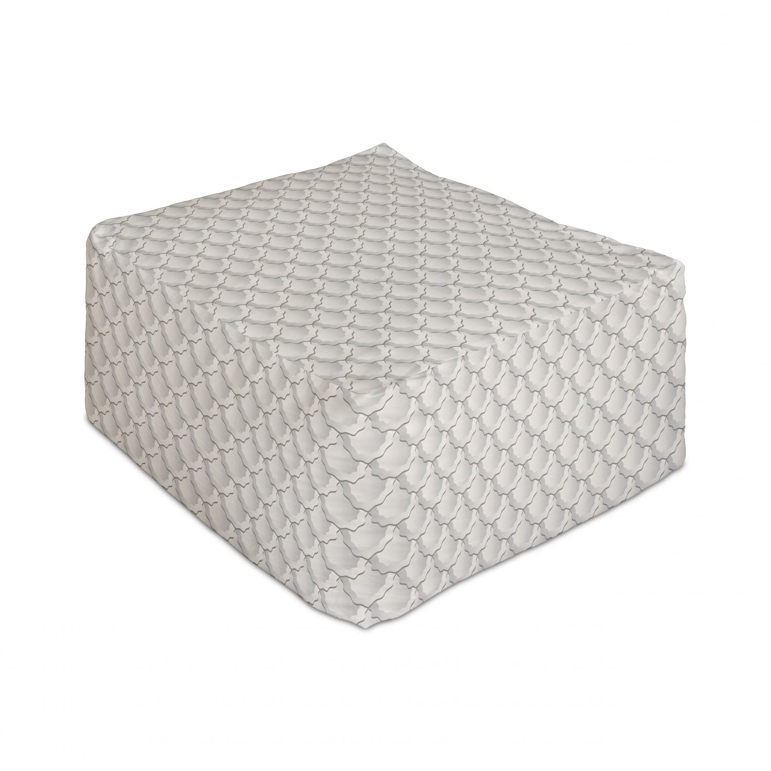 Neutral Color Rectangle Pouf, Continuing Overlapped Style Inspired ...