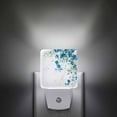 Blue Green Yellow Flowers Plug-in LED Night Lights Watercolor Spring ...