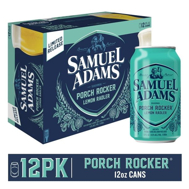 Samuel Adams Porch Rocker Lemon Radler Seasonal Beer 12 Pack, 12 fl. oz ...