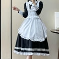 DeHolifer Women's Dresses Plus Size Lolita Maid Dress Short Sleeve Knee ...