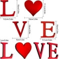 Acrylic Mirror Wall Stickers Decal with EVA Foam Word LOVE Red 4sets ...