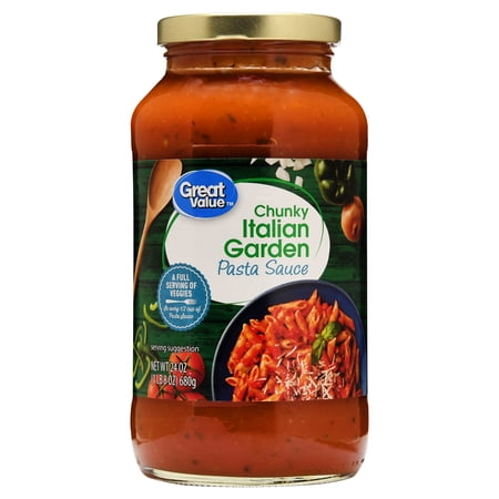 Great Value Chunky Italian Garden Pasta Sauce, 24 oz - Walmart.com