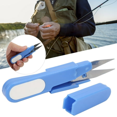 U-Type Fishing Line Cutter, Fishing Scissors Plastic + Stainless Steel ...