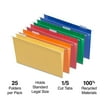 Staples Standard Green Legal-Size Hanging File Folders, 25/Box ...