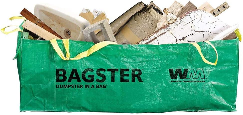 Bagster 3CUYD Waste Management Dumpster In A Bag 8' x 4' x 2.5' Trash ...