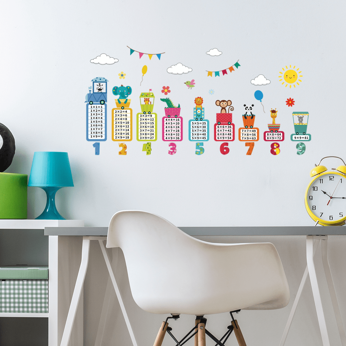 Wall Stickers Cartoon Children Multiplication Table Math Toy Wall ...