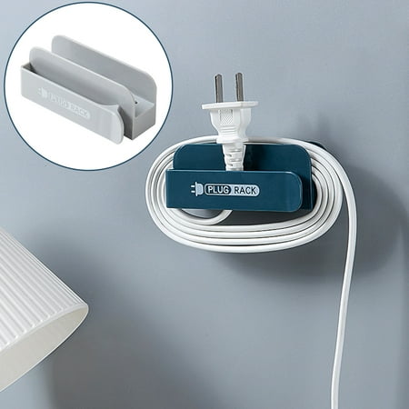 Power Socket Fixator Wall Mounted Phone Charger Holder Plastic Cable ...
