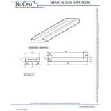 "NuCast Solid Precast Concrete Splash Block 3""x11""x30"" - Rain and ...