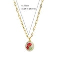 Elegant Plant Series Necklace With Adjustable Oval Flower Charm ...
