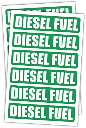 Diesel Fuel Automotive Fuel Decals | Stickers | Truck Labels | Green ...