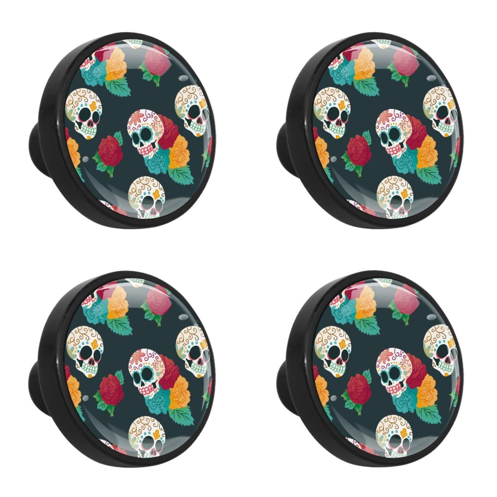 4 Pcs Skull Knobs for Kitchen Cabinet Cupboard Dresser Bookcase Drawer ...