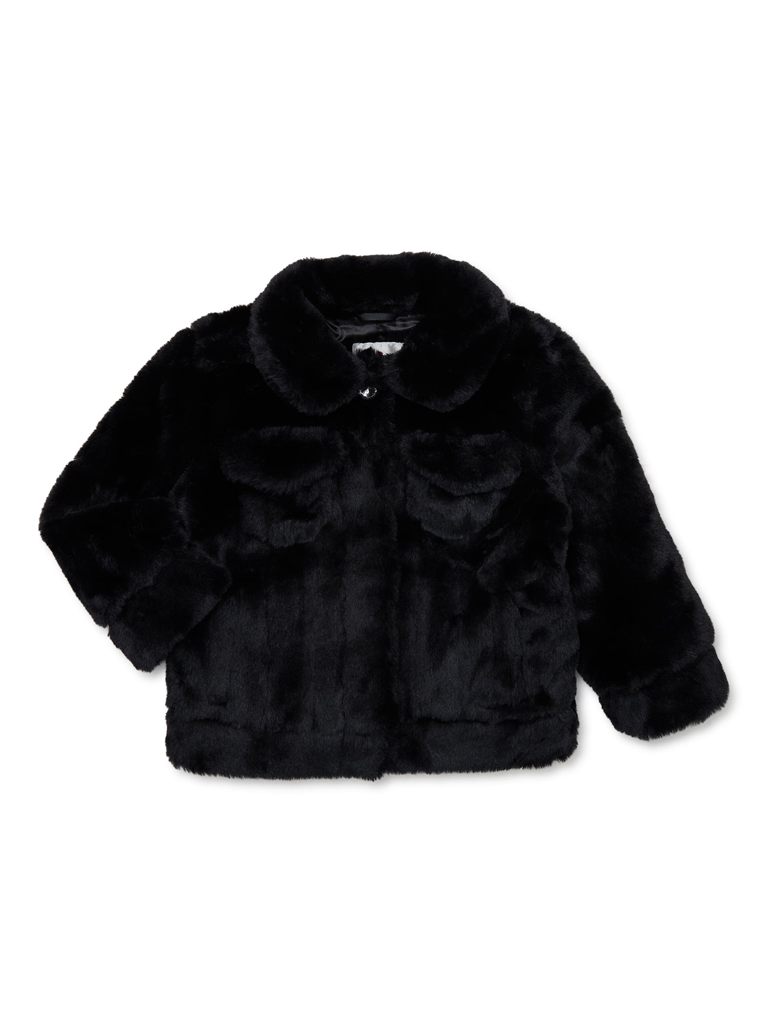 Urban Republic Toddler Girls Faux Fur Snap Jacket, Sizes 12M-5T - Walmart.com