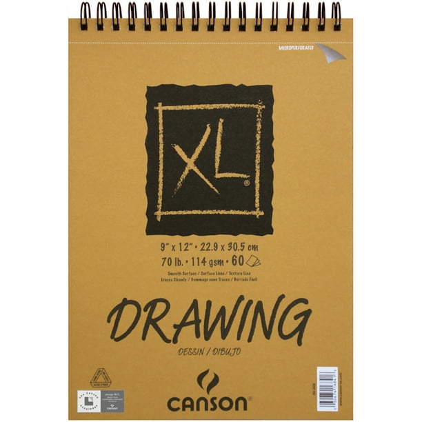 Canson XL Recycled Drawing Paper Pad 9"X12"-60 Sheets 70lb - Walmart ...