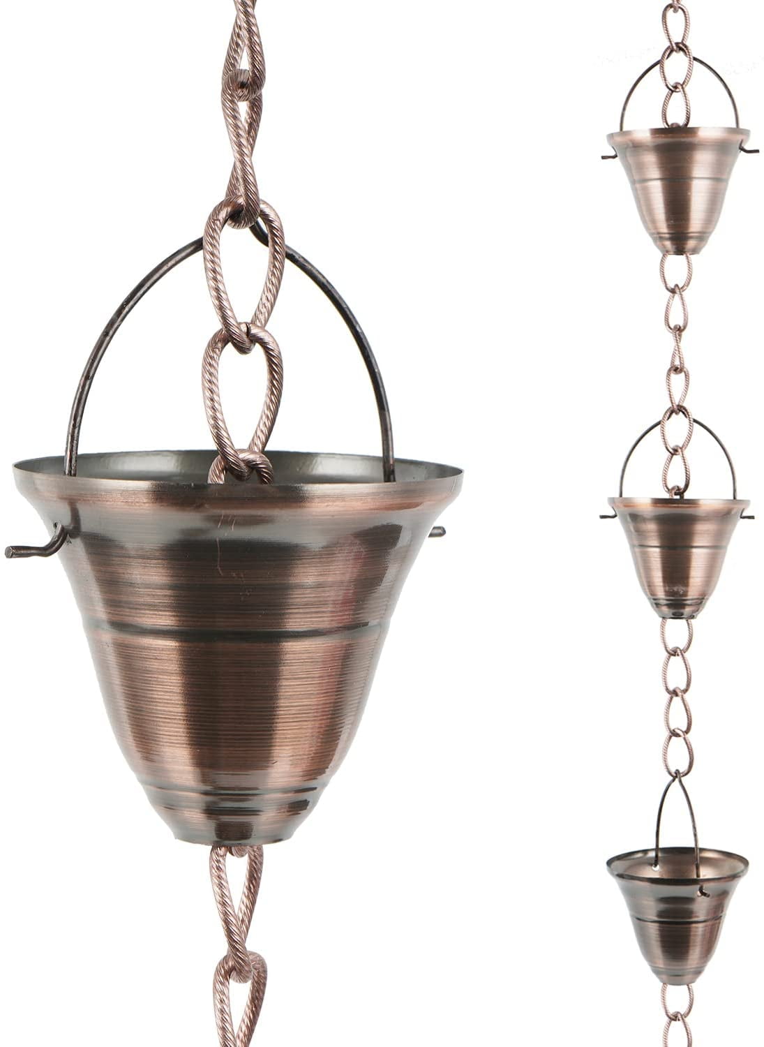 Rain Chains Decorative Rain Chain Bell, 8-1/2 Length, Bell Style ...