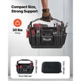 KFFKFF 13-Inch Tool Bag with 33 Pockets, Open Top Design, Durable ...