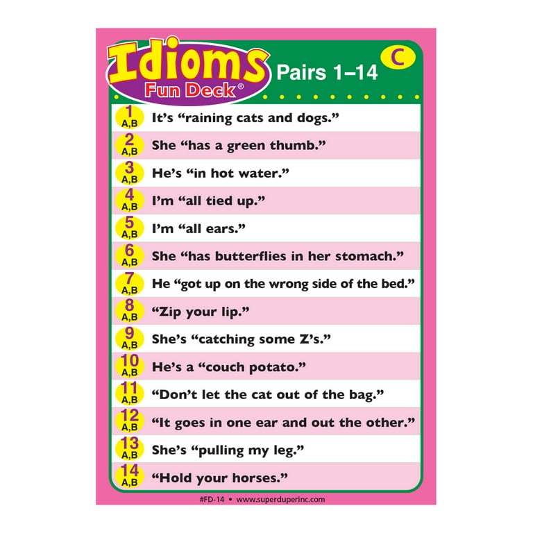 Idioms With Pictures For Kids