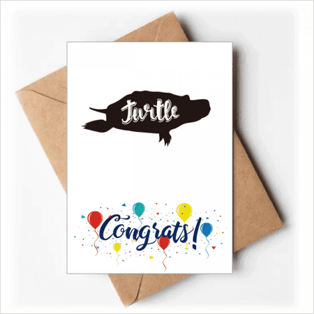 Turtle Black And White Animal Wedding Cards Congratulations Greeting ...