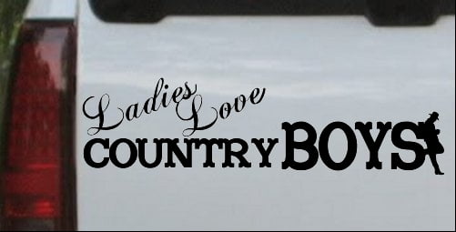 Ladies Love Country Boys Car or Truck Window Decal Sticker - Walmart.com