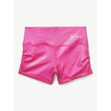 Justice Side Cinch Compression Foil Gymnastic Shorts for Girls, Sizes ...