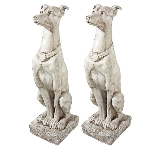 Design Toscano Art Deco Whippet Greyhound Sentinel Dog Statue: Set of ...