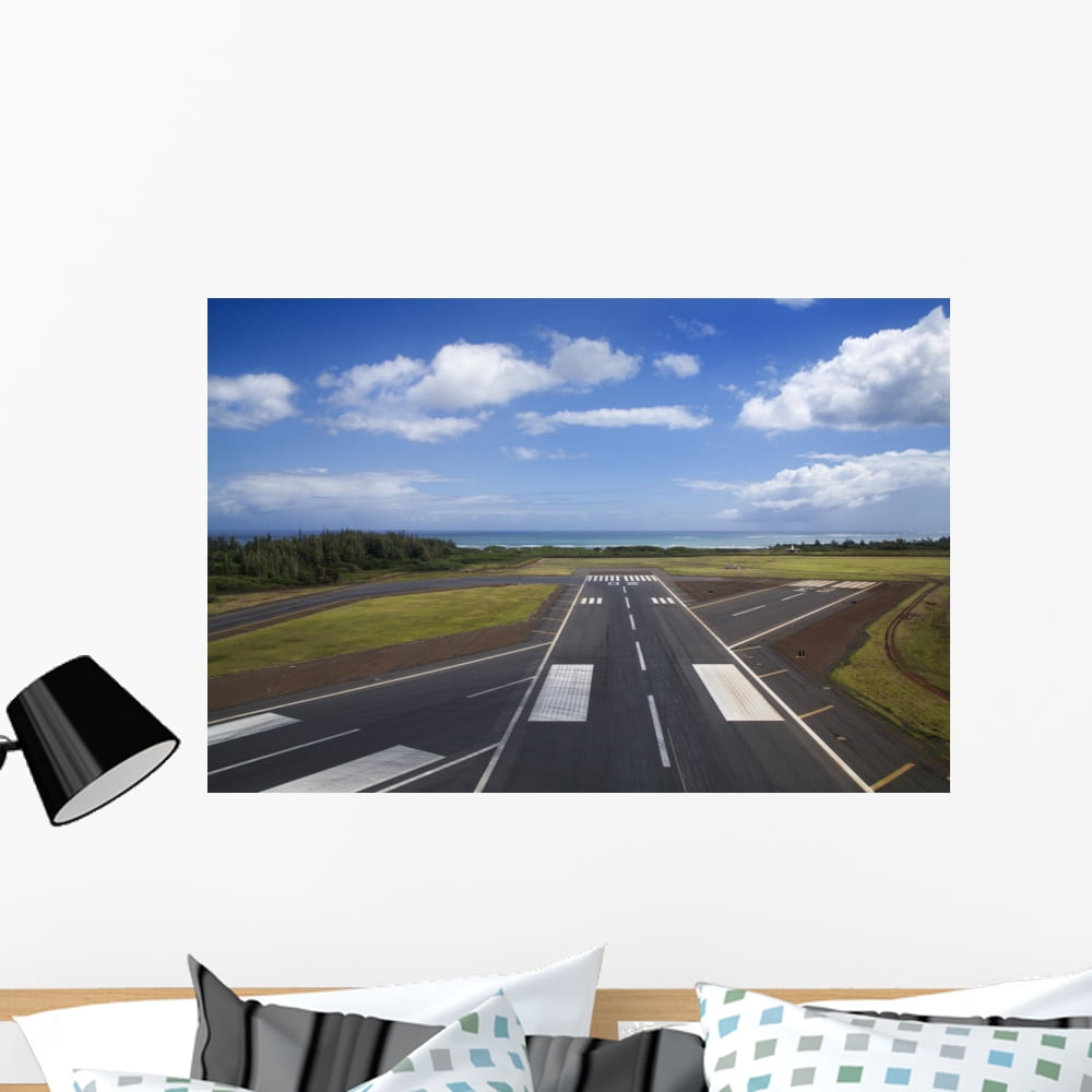 Airport Runway Wall Mural Decal by Wallmonkeys Vinyl Peel and Stick ...