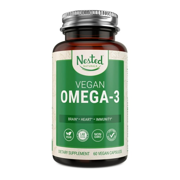 Complementa Nested Naturals Vegan Omega-3 DHA con Omega 3+6 | Bodega ...