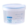 Yardvibe Round Food Storage Jars with Lid, 4.72"x3.54" Airtight Plastic ...