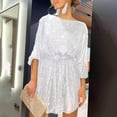 Chiccall Womens Sparkle Glitzy Glam Sequin Long Sleeve Flapper Wedding