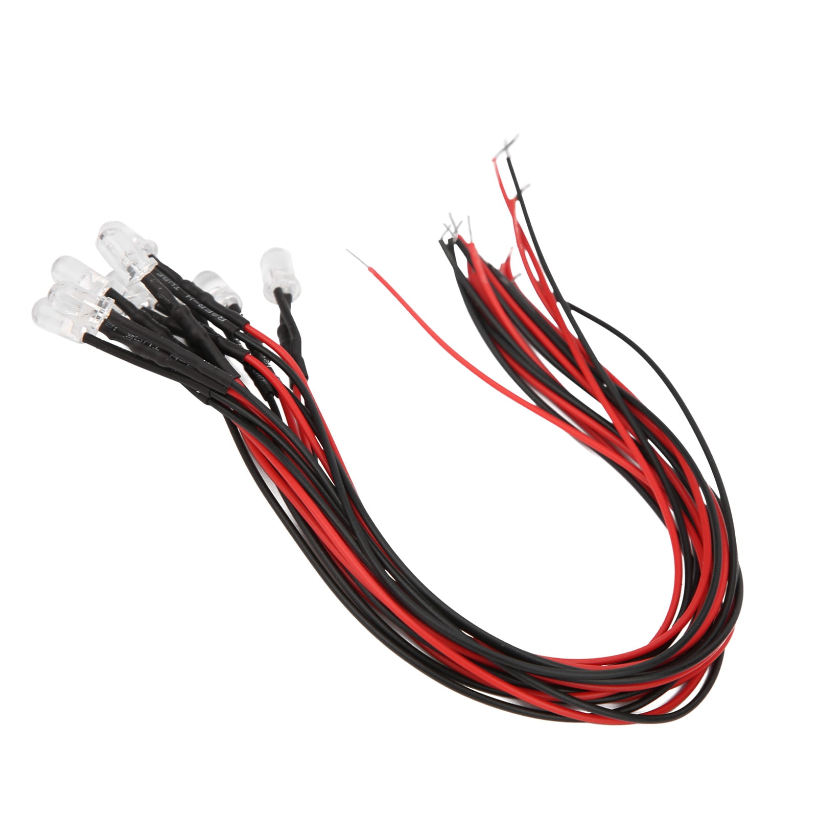 Diodo LED, 50 piezas Diodo de luz con cable Diodo de cabeza redonda ...