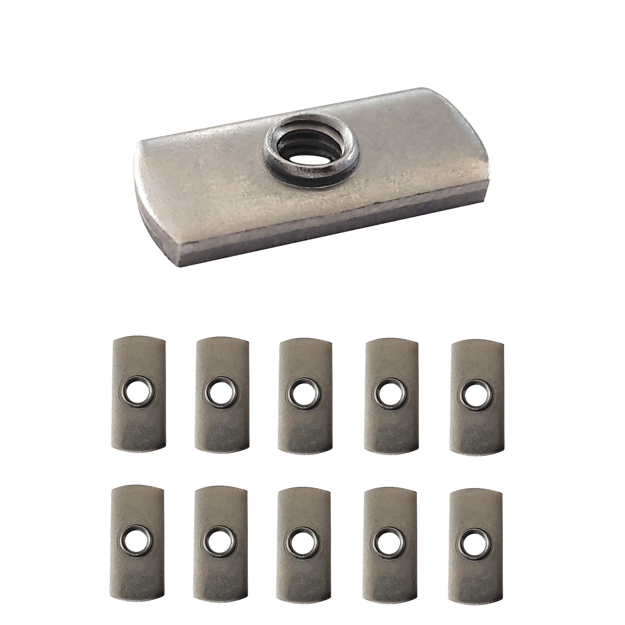 10 pc, 1/4-20 UNC Spot Weld Nut Double Tab, and, Aluminum Extrusion T ...