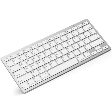 Slim Wireless Keyboard, 2.4 GHz 78-key Mini Wireless Keyboard with USB ...