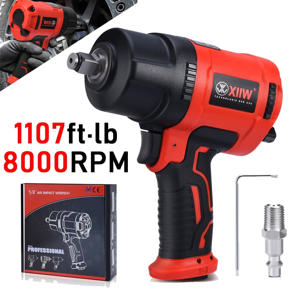XIIW 1 2 Impact Wrench 1107 Ft lbs 8000RPM Air Impact Gun Lightweigh