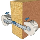 100 Pack Titus System 6 Double-Ended Dowel for Back to Back 3/4" (19mm ...